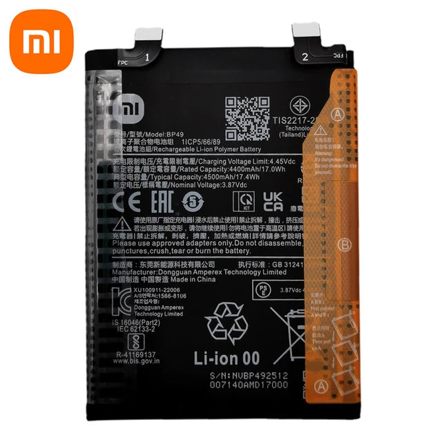 Genuine Battery BP49 for Xiaomi Poco F4 5G / Redmi K40S 4500mAh with 1 ...