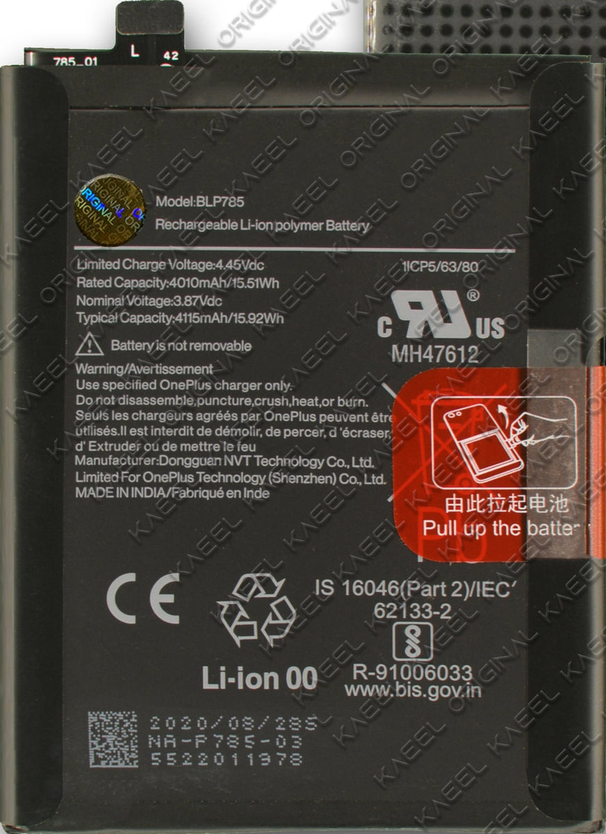 Genuine Battery BLP785 for OnePlus Nord 4115mAh with 1 Year Warranty ...