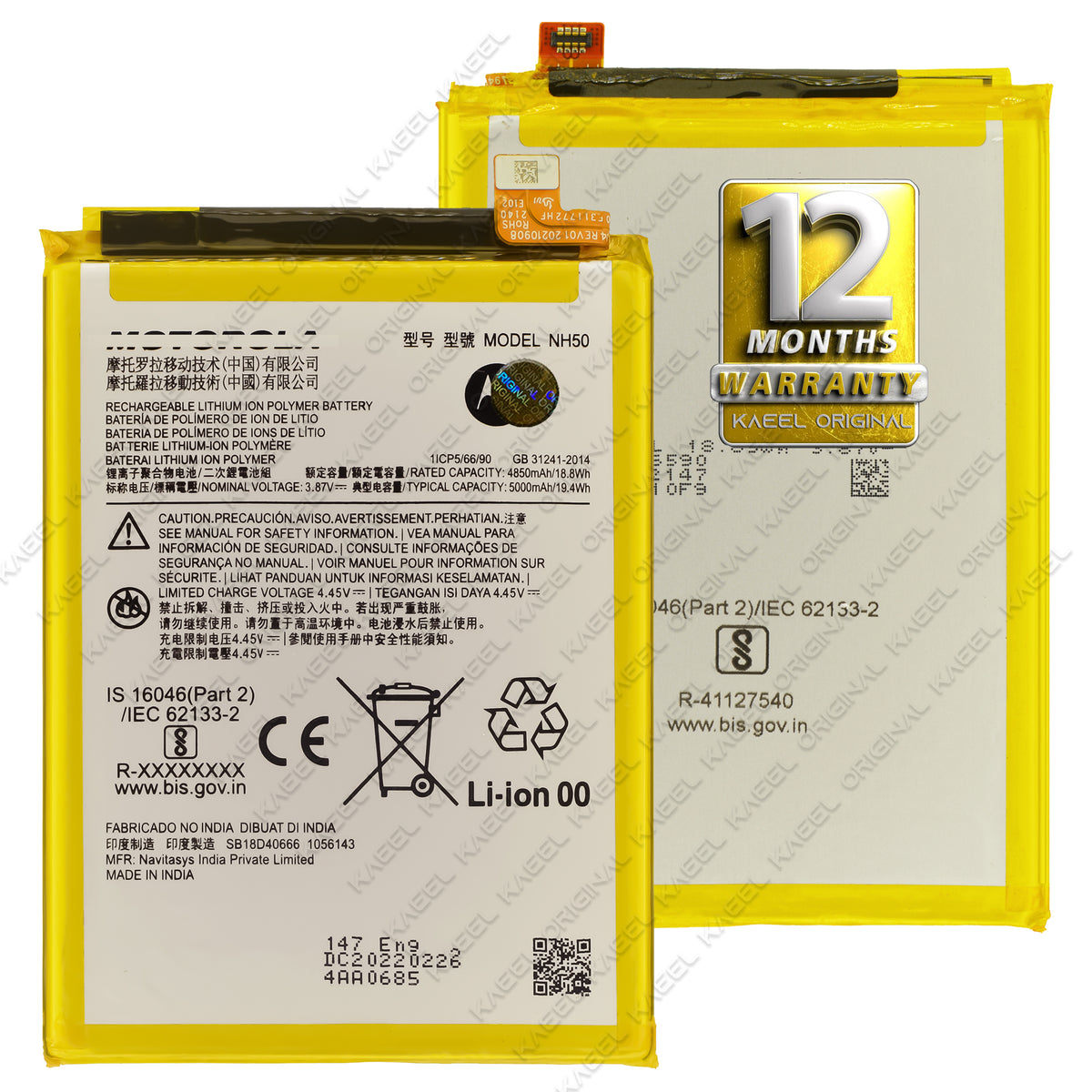 Genuine Battery NH50 for Motorola Moto G22 5000mAh with 12 Months Warr ...