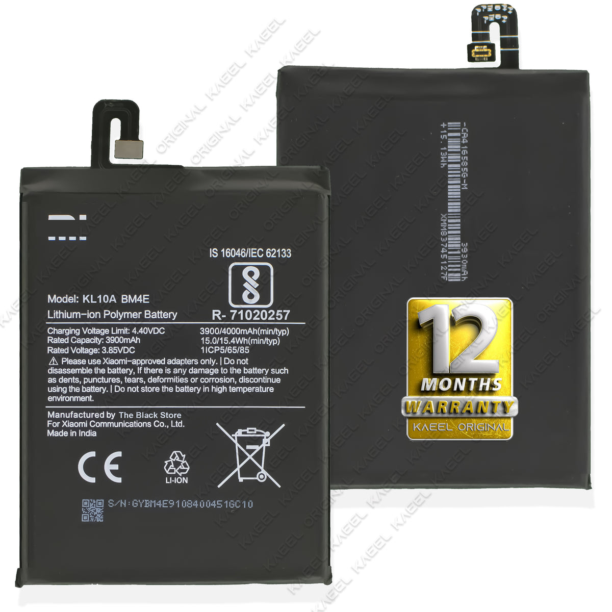 Genuine Battery BM4E for Xiaomi Mi Poco F1 4000mAh with 12 Months Warr ...