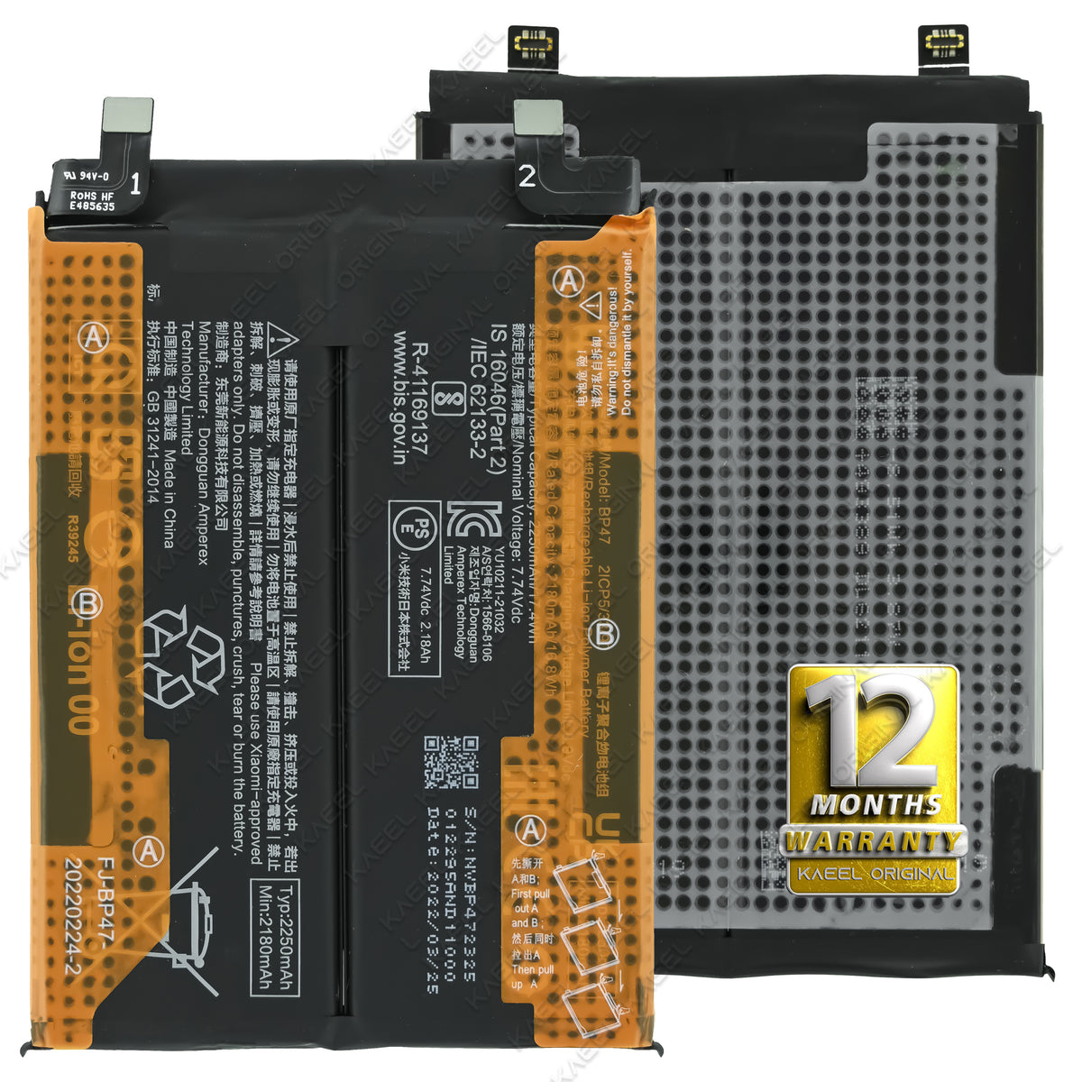 Genuine Battery BP47 for Xiaomi Redmi Mi Note 11 Pro+ Plus 4500mAh wit ...