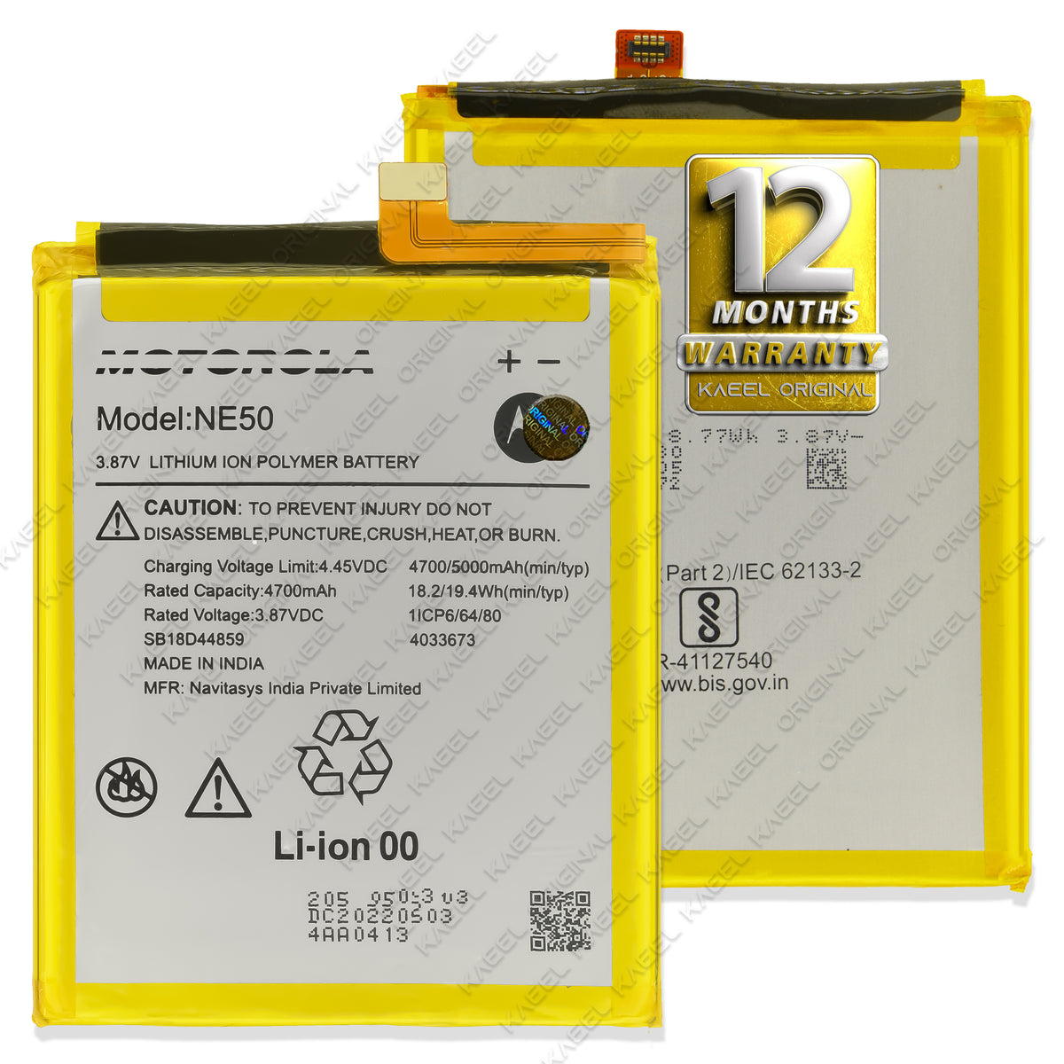 Genuine Battery NE50 for Motorola Moto G52 5000mAh with 12 Months Warr ...