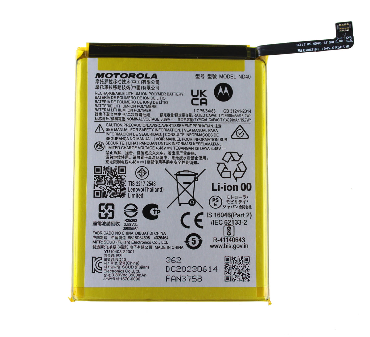 Genuine Battery ND40 for Motorola Edge 30 5G 4020mAh with 12 Months Wa ...
